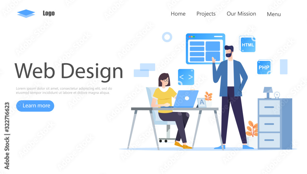 Web Design Vector Illustration Concept, Suitable for web landing page ...