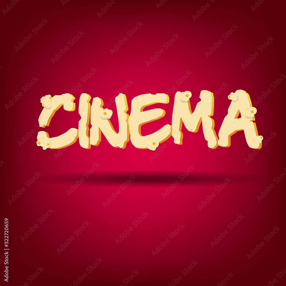 The inscription of the movie is made in a stylized and mouth-watering ...