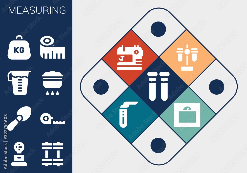 measuring icon set Stock Vector | Adobe Stock