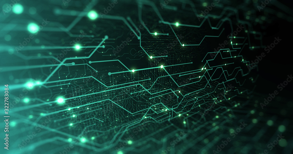 Abstract digital city. Digital Circuit board, Motherboard, Digital chip ...