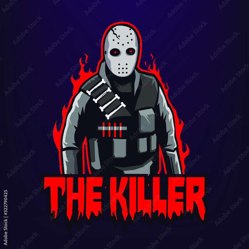 The killer mascot logo design, gaming logo for team_vector eps10 Stock ...