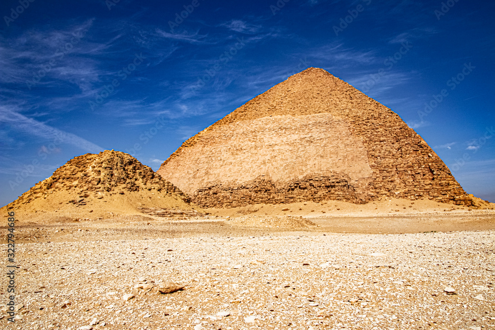 broken pyramid is an Egyptian pyramid in Dakhshur, erected during the ...