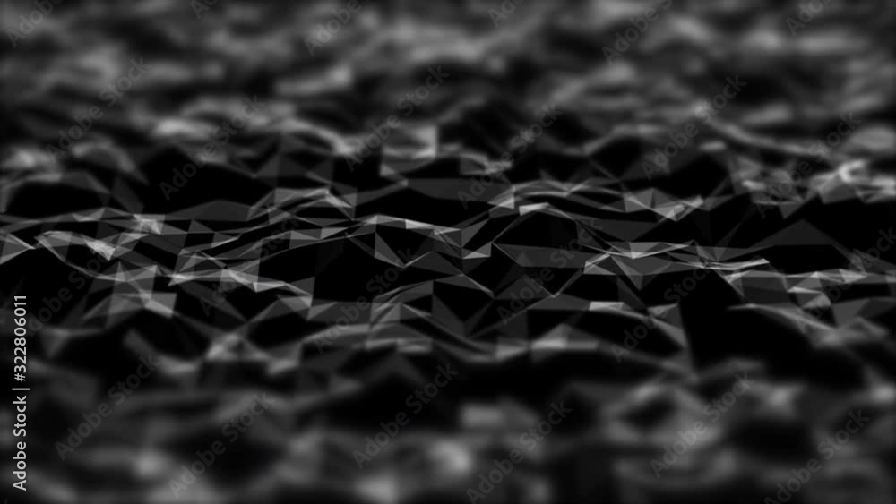 Tectonic plates activity shown in a polygonal relief texture moving ...