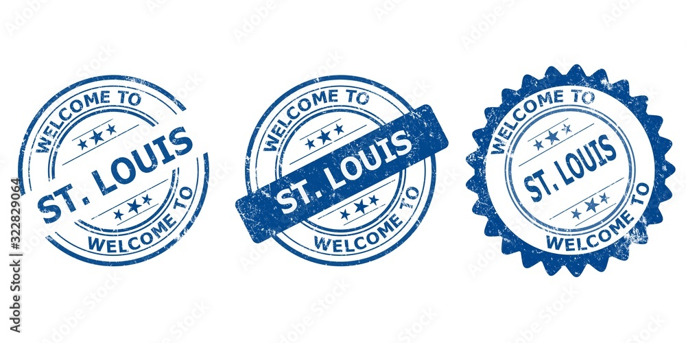 welcome to St. Louis blue old stamp sale Stock Vector | Adobe Stock