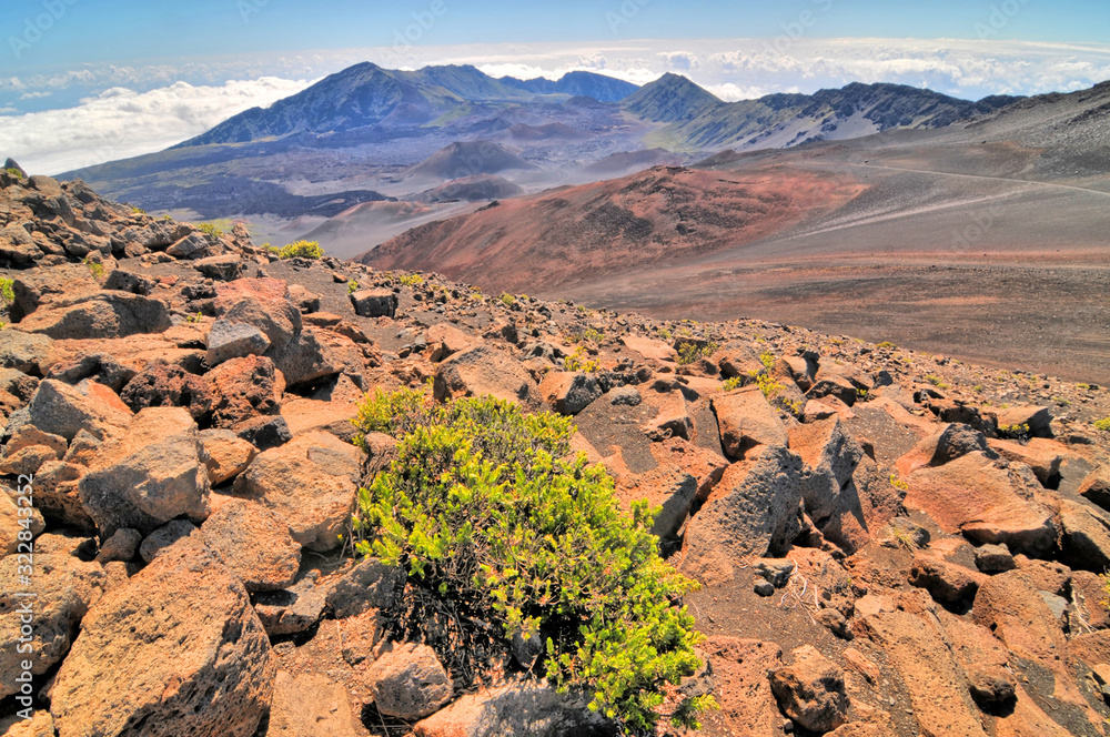 Haleakalā or the East Maui Volcano - a massive shield volcano of the ...