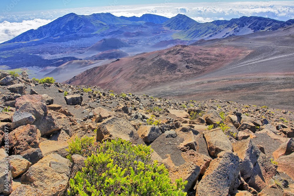 Haleakalā or the East Maui Volcano - a massive shield volcano of the ...