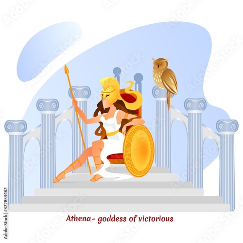 Legendary Athena Olympian Greek Goddess of War in Ancient Greece Myths ...
