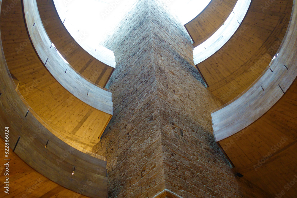 Interior of an architectural structure composed of an ancient ...