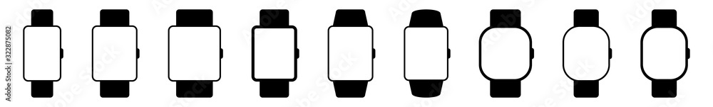 Watch Digital Icon Black | Watches Illustration | Sport Symbol | Wrist ...