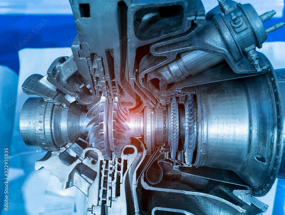 Jet engine, internal structure with hydraulic, aircraft and aerospace ...