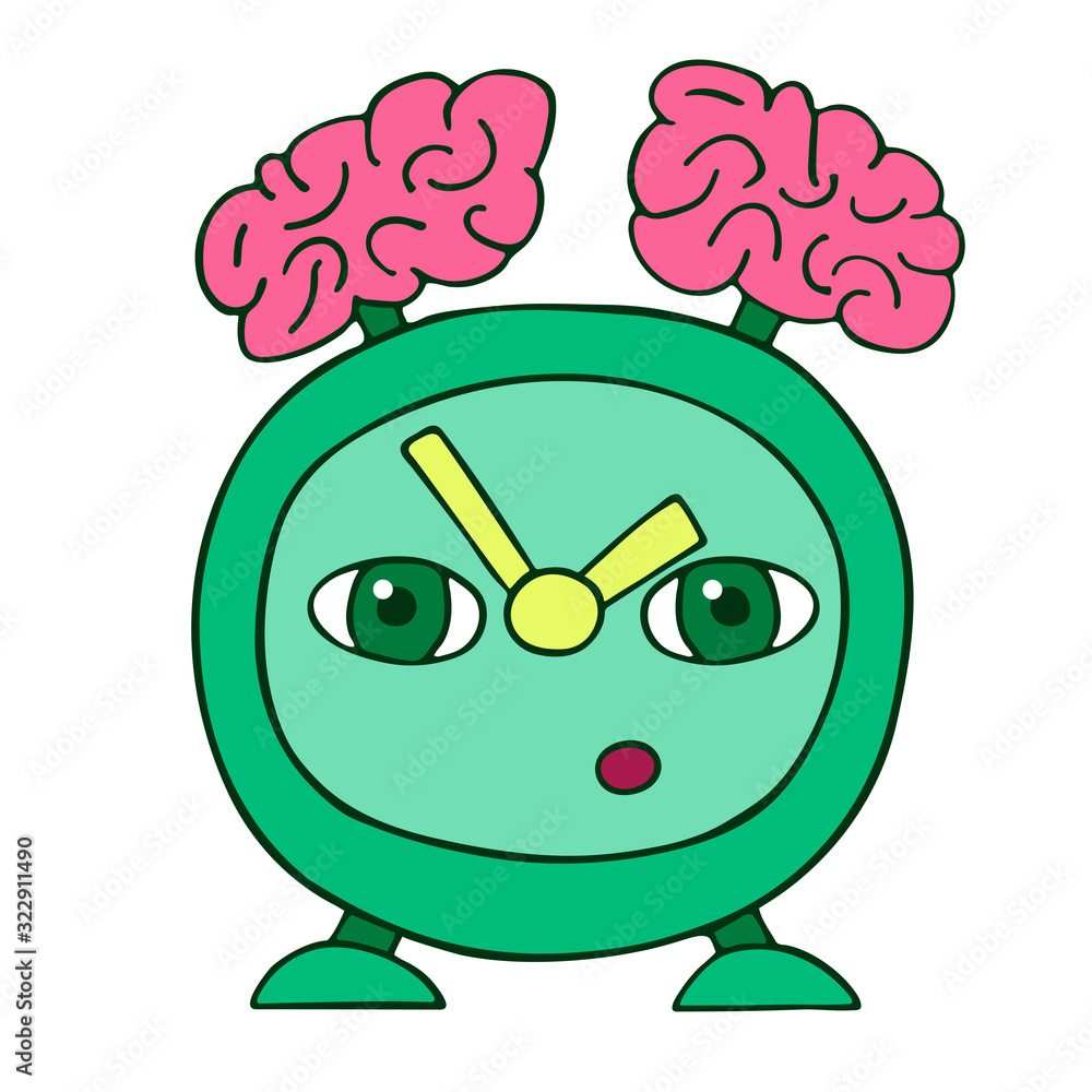 Old Alarm Clock Cartoon