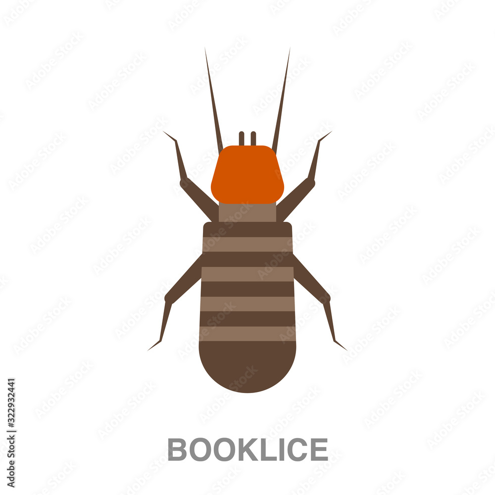 book lice flat icon on white transparent background. You can be used ...