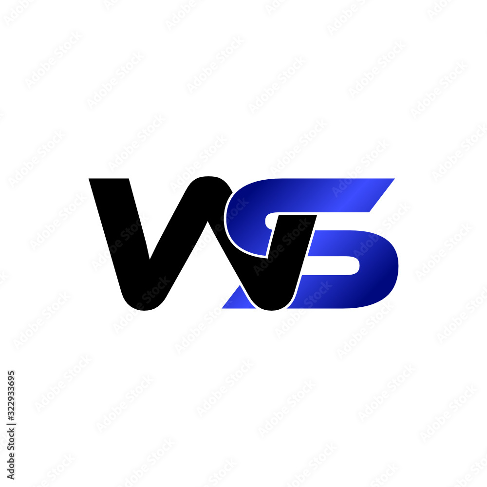 Letter WS simple logo design vector Stock Vector | Adobe Stock