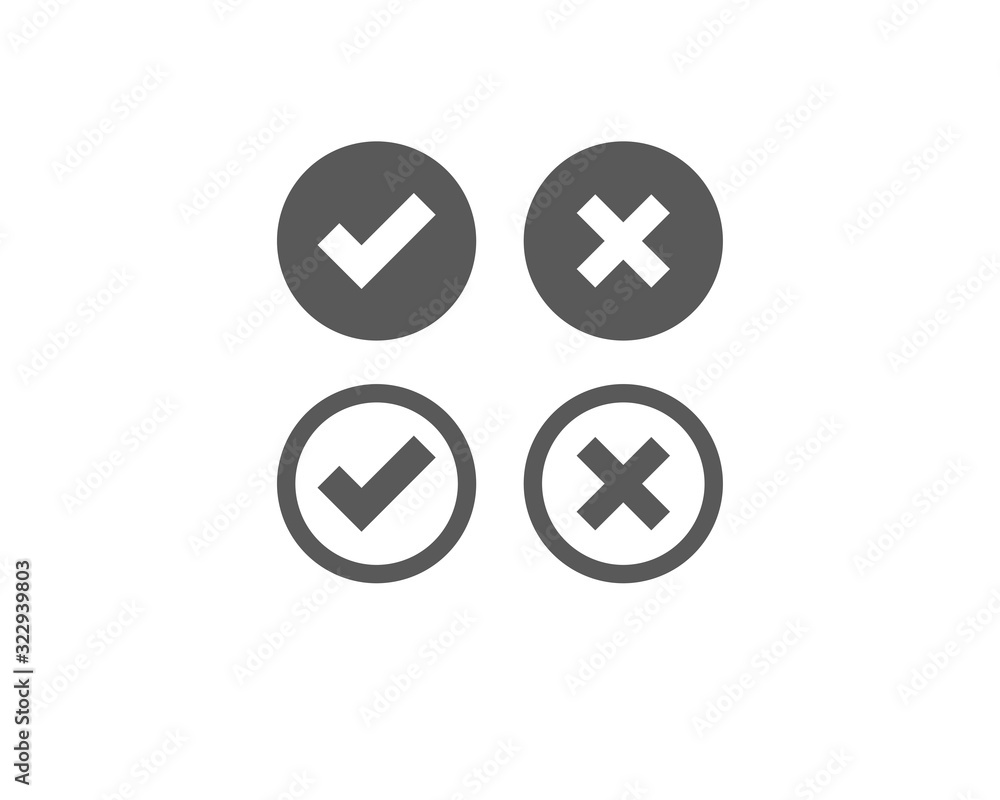 Cross Check Mark Symbol Icon Vector Stock Vector | Adobe Stock