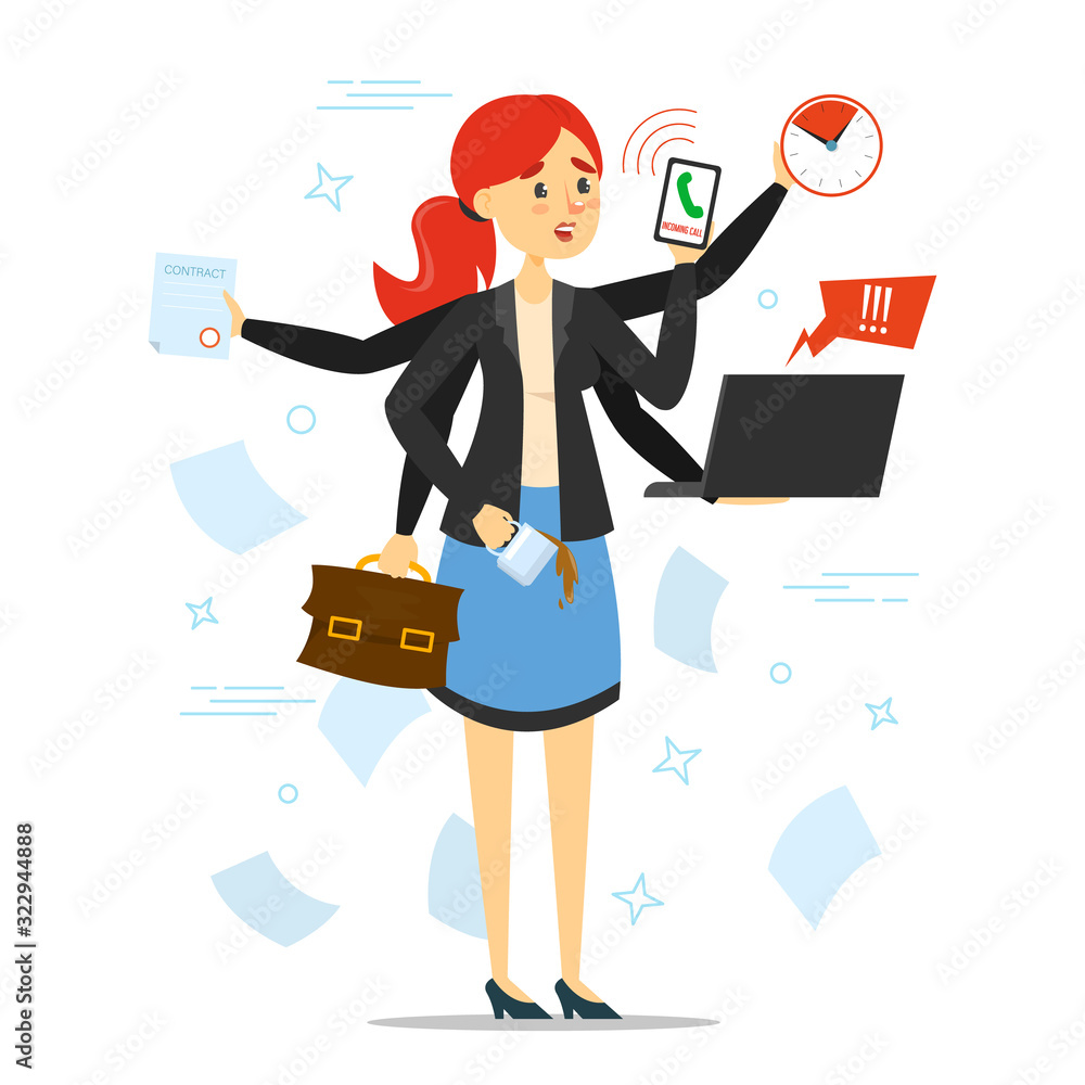 Clipart Busy Person Image