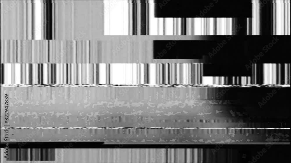 Vidéo Stock Real VHS tape with Glitches and Static Noise. TV Noise ...