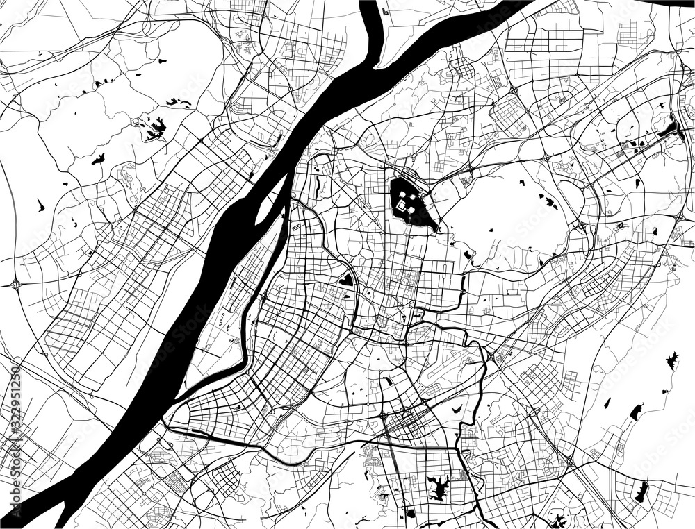 map of the city of Nanking, China Stock Vector | Adobe Stock