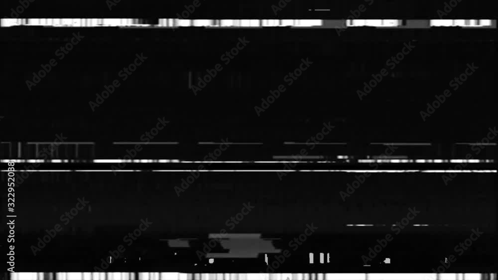 Real VHS tape with Glitches and Static Noise. TV Noise Footage, analog ...