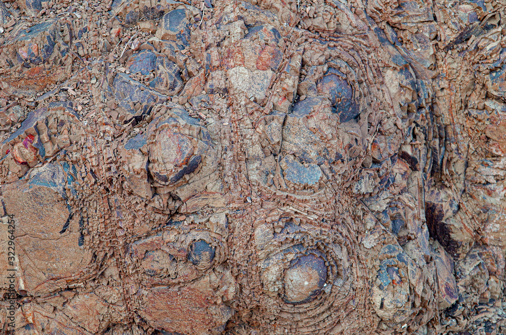 Color rock close up. Natural forms in stone structure. Background ...