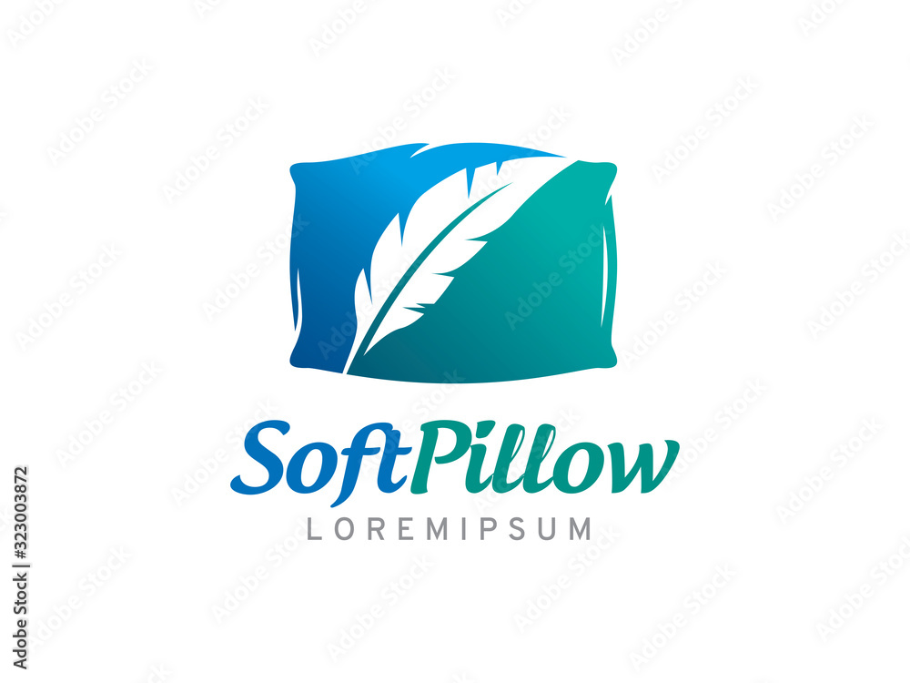 Pillow logo template design, icon, symbol Stock Vector | Adobe Stock