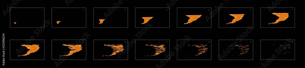 Tornado dust effect. dust effect frame by frame animation sprite sheet ...