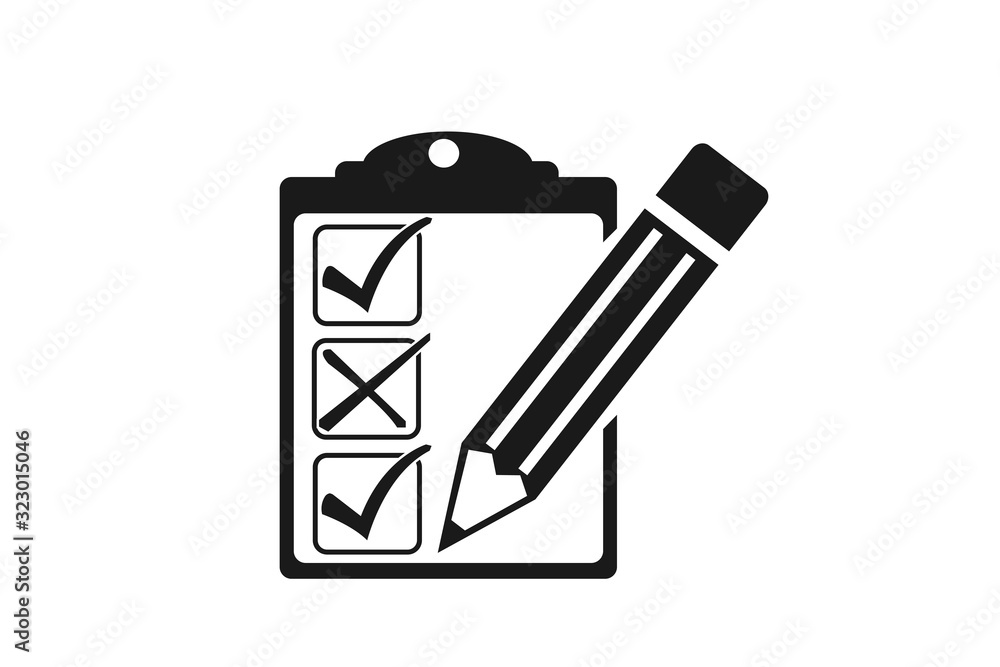 Checklist icon vector, multiple question vector, feedback icon Stock ...