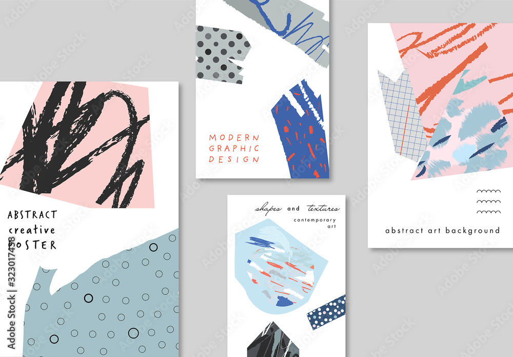 Creative Posters Layout Set Stock Template | Adobe Stock