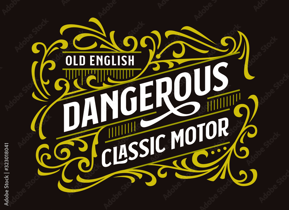 Victorian Ornamental Badges Classic Label Hipster Signage Design ...