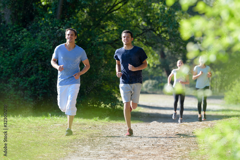 people are running a competition Stock Photo | Adobe Stock