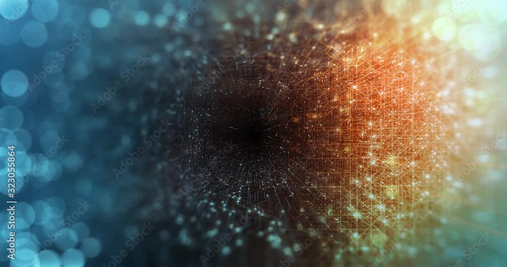 Abstract tech background made of printed circuit board. Depth of field ...