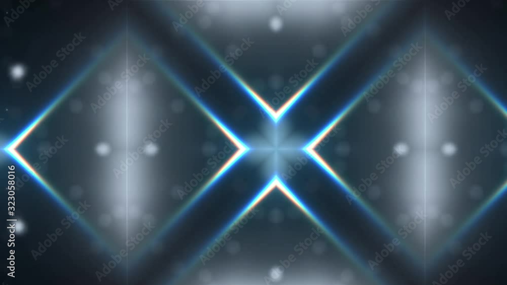 Background motion graphic blue kaleidoscope ,Seamless rotating loop ...