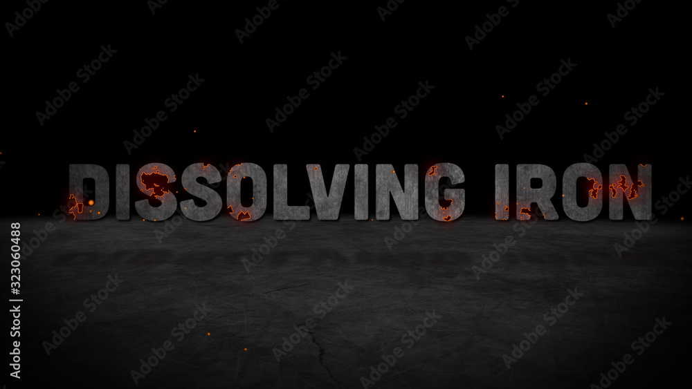 Dissolving Iron Titles Stock Template | Adobe Stock