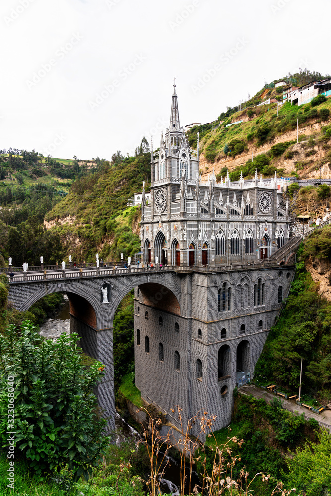 Most beautiful churches in the world. Sanctuary Las Lajas built in ...