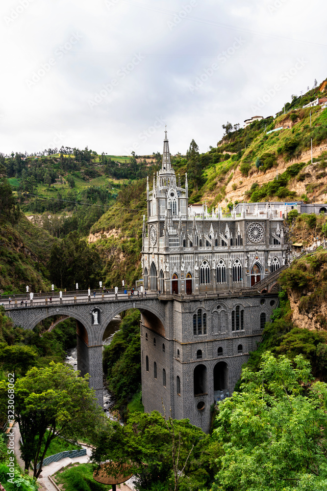 Most beautiful churches in the world. Sanctuary Las Lajas built in ...