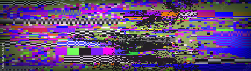 Glitch camera effect. Retro VHS background like in old video tape ...