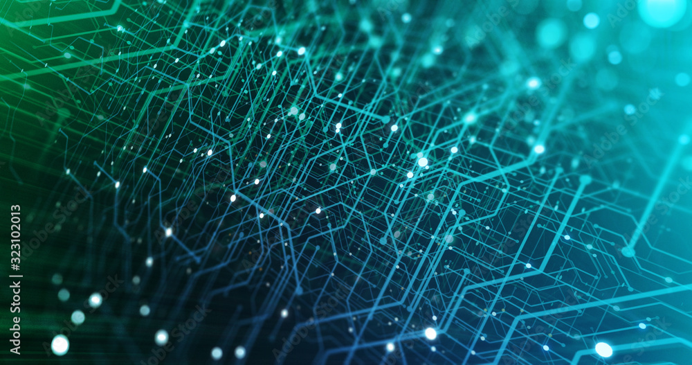Abstract digital city. Digital Circuit board, Motherboard, Digital chip ...