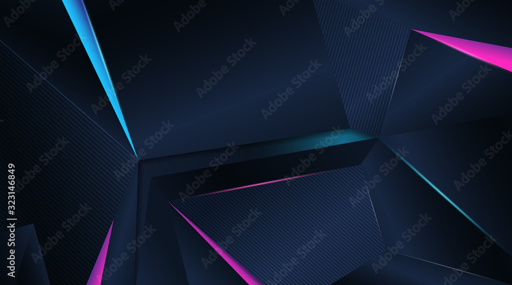 3D MODERN ABSTRACT GAMING WITH DARK BLUE BACKGROUND Stock Vector ...