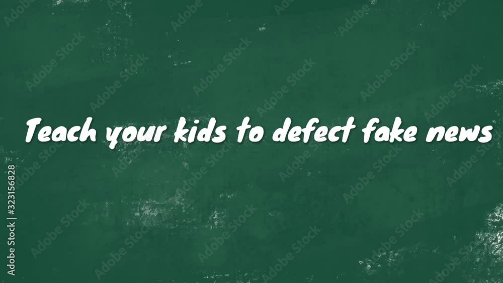 green blackboard texture with word floating "How to teach your kids to ...