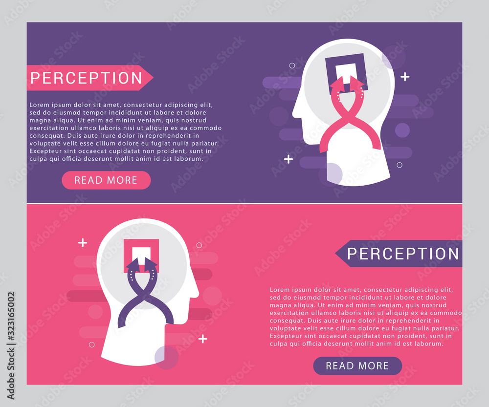 Perception icon concept with human head Stock Vector | Adobe Stock