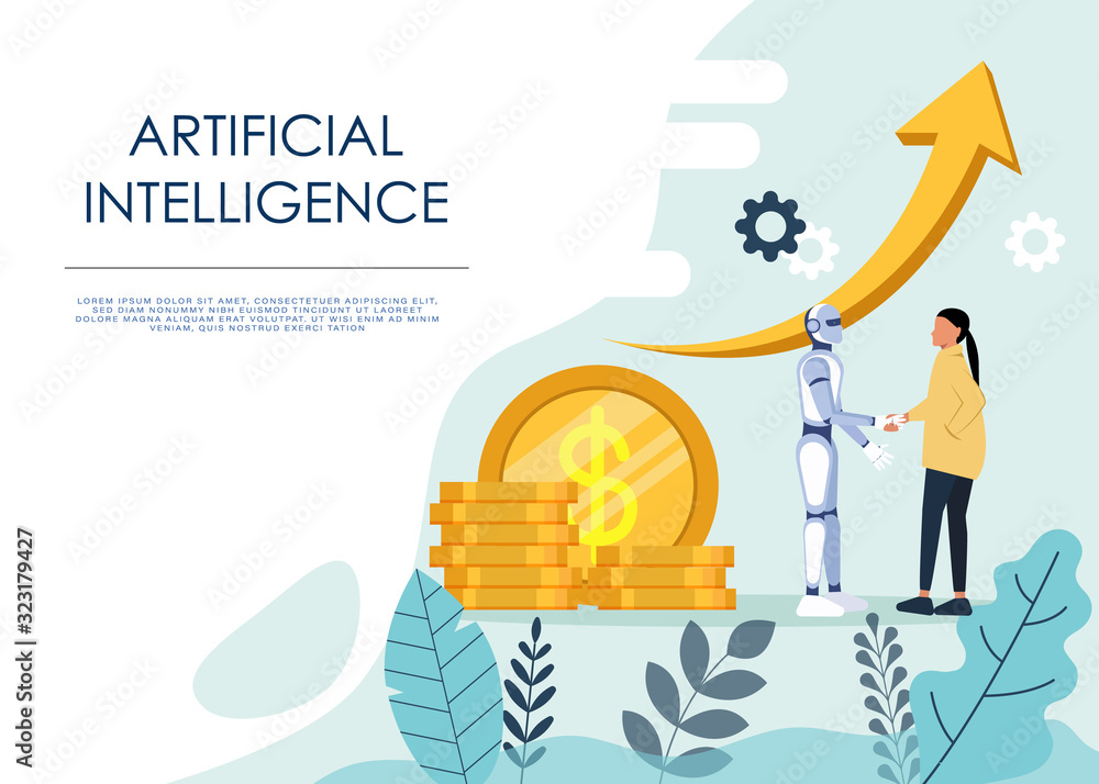 Vetor de Ai or artificial intelligence vector concept with ai robot ...