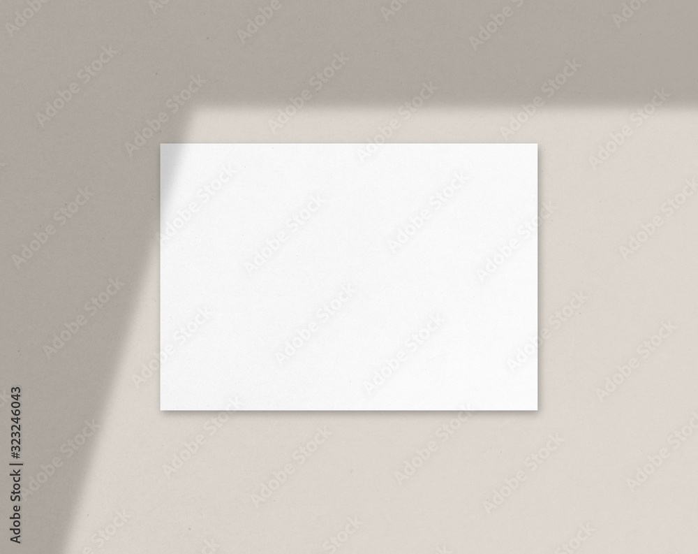 Blank white paper photo mockup. Empty paper photo mockup with clipping ...