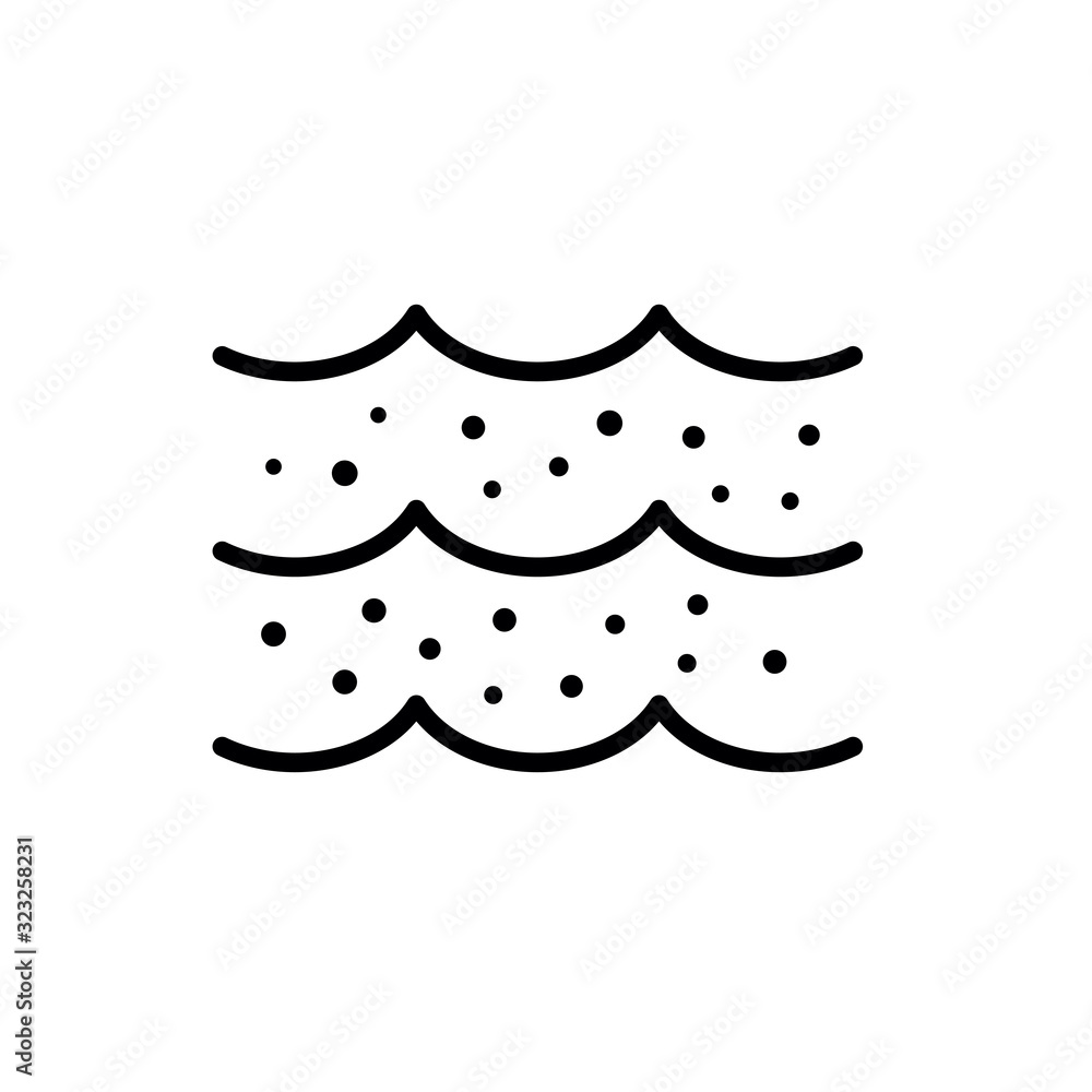 Salinity of water icon. Amount of salts in a sea sign. World oceans ...