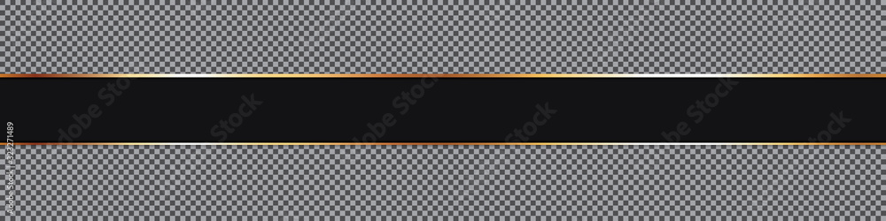 black ribbon banner on transparent background Stock Vector | Adobe Stock