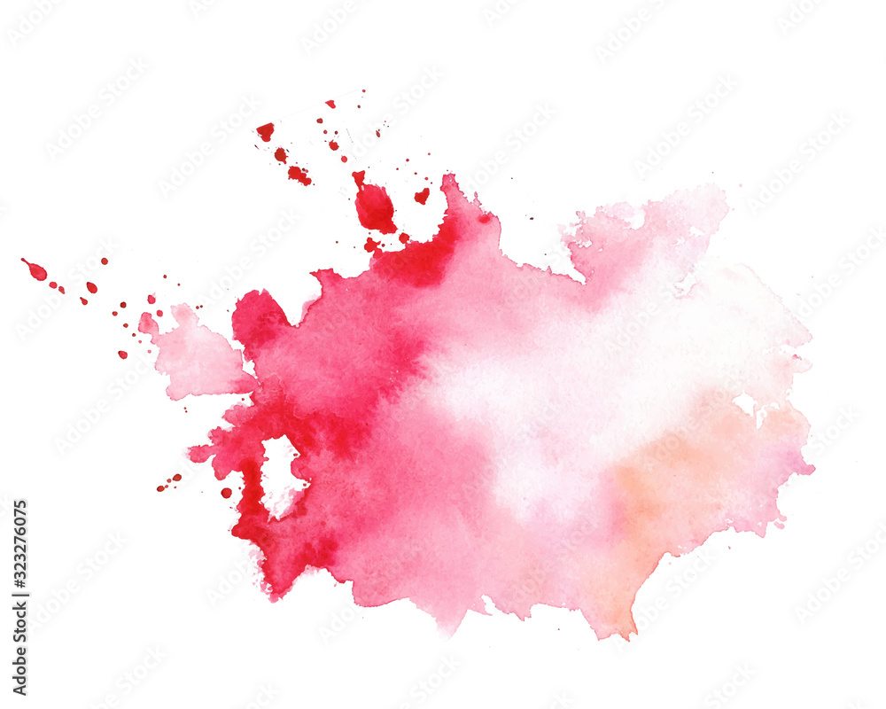 stylish red watercolor splatter texture stain design Stock Vector ...