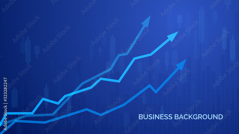 Financial graph chart. Business infographics background. Graph chart of ...