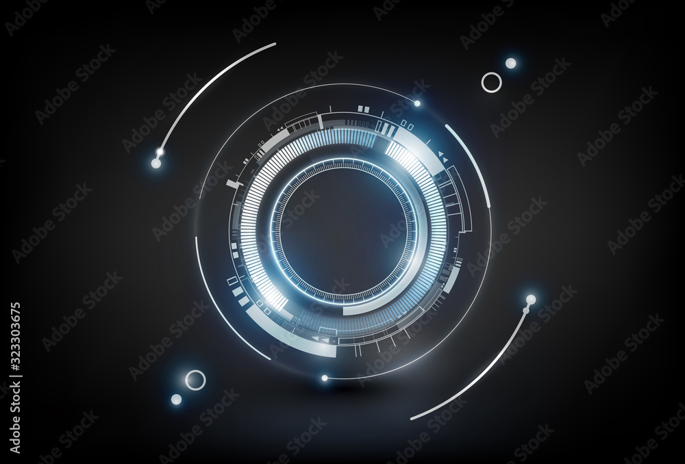 Abstract futuristic electronic circuit technology background concept ...