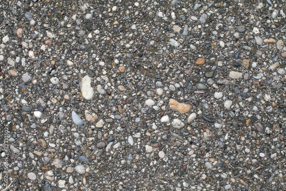 Homemade Exposed Aggregate Concrete. Beton with visible brash texture ...