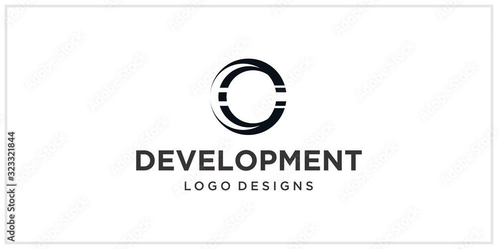C development of logo design inspiration Stock Vector | Adobe Stock
