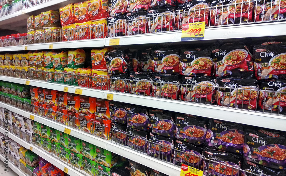 KUALA LUMPUR, MALAYSIA -SEPTEMBER 2, 2018: The arrangement of various ...