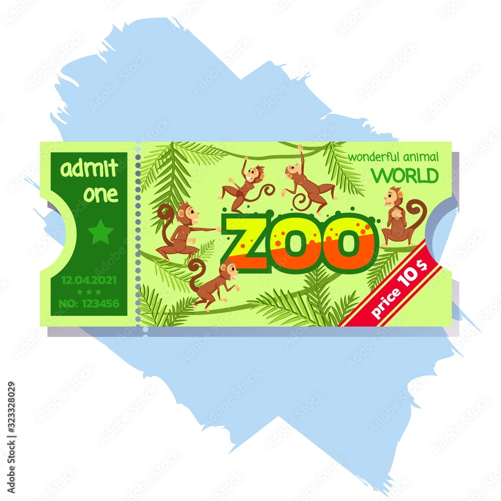 Admission Zoo Ticket Admit One Card or Coupon to Safari Zoo. Funny ...